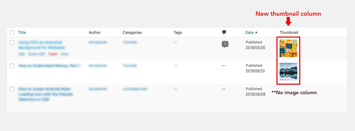 How to add Featured Image Thumbnail Preview to WordPress Posts Column.